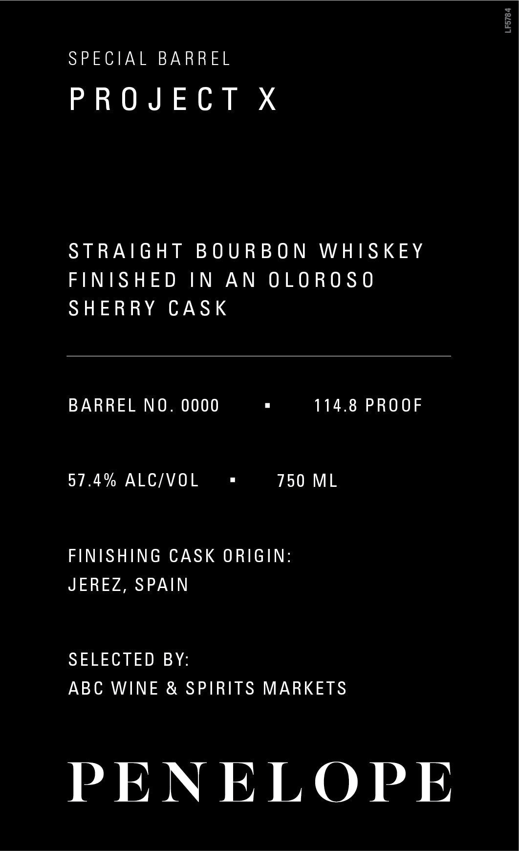 Penelope Project X Straight Bourbon Whiskey Oloroso Sherry Cask Finish - BuyMyLiquor