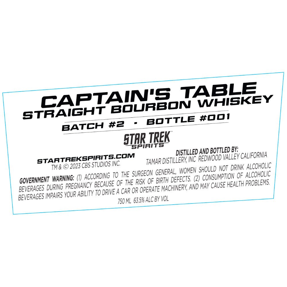 Star Trek Spirits Captain's Table Straight Bourbon Batch #2: A Voyage