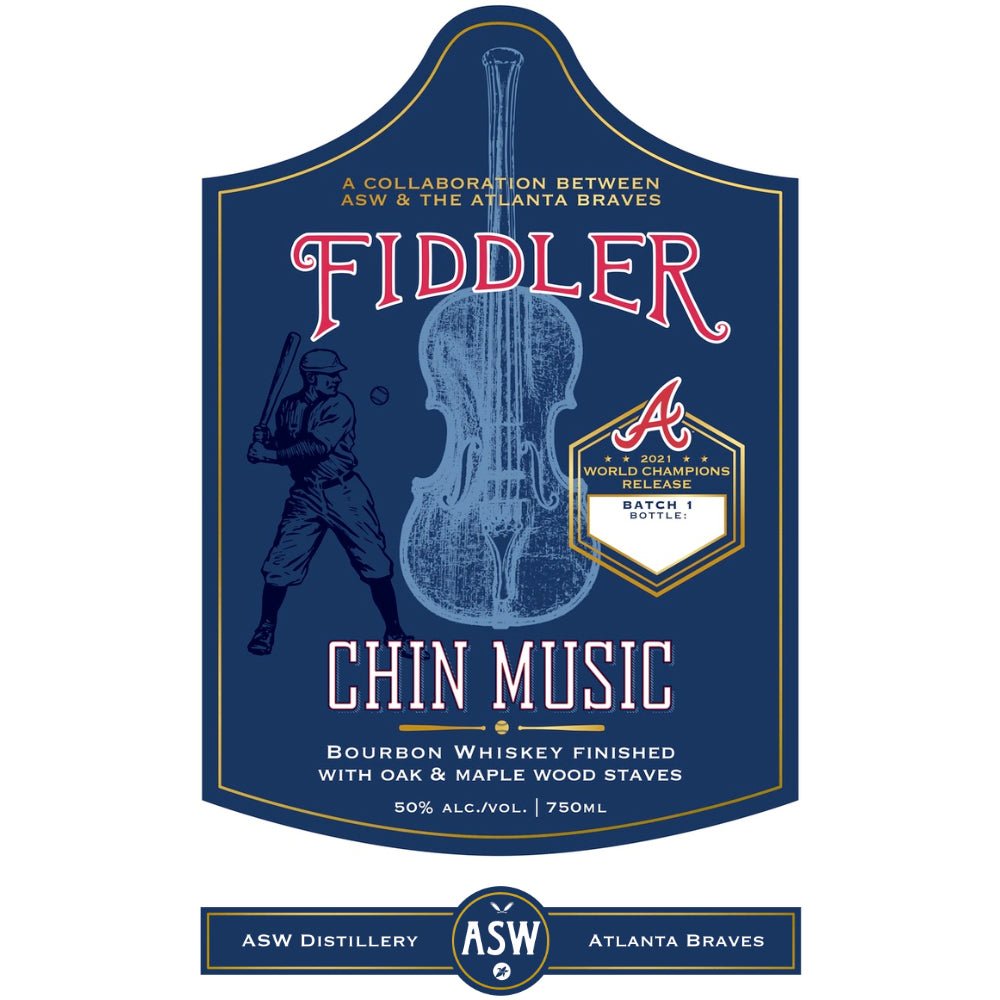 ASW x The Atlanta Braves Fiddler Chin Music Bourbon - BuyMyLiquor