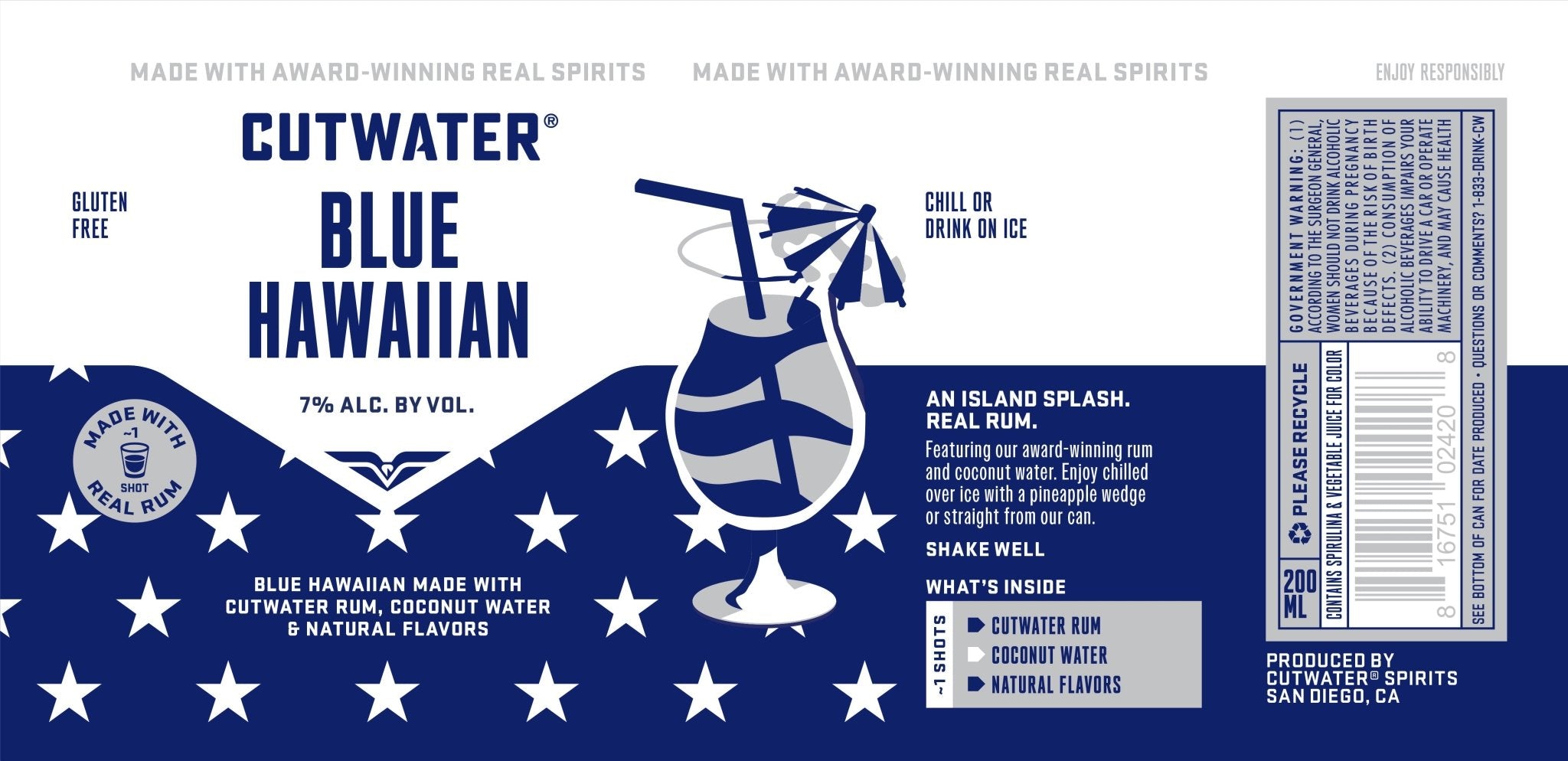 Cutwater Blue Hawaiian Cocktail - BuyMyLiquor