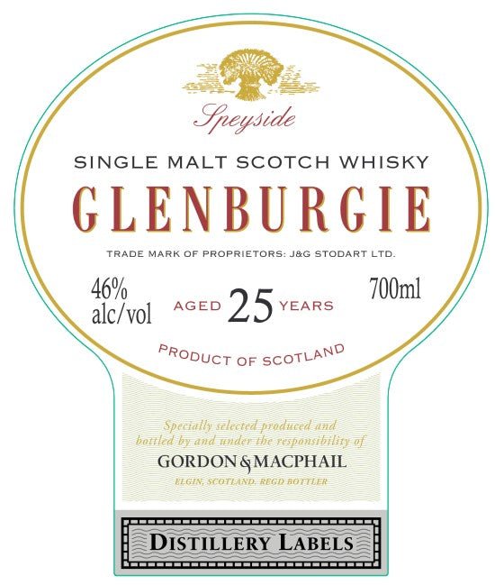 Glenburgie 25 Year Old Single Malt Scotch Whisky Gordon & MacPhail ...