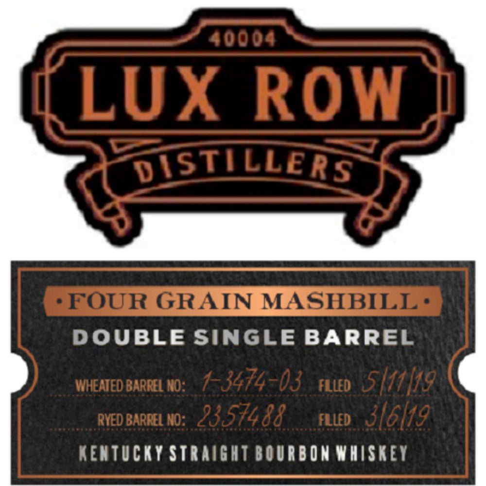 Lux Row Distillers Four Grain Double Single Barrel Straight Bourbon ...