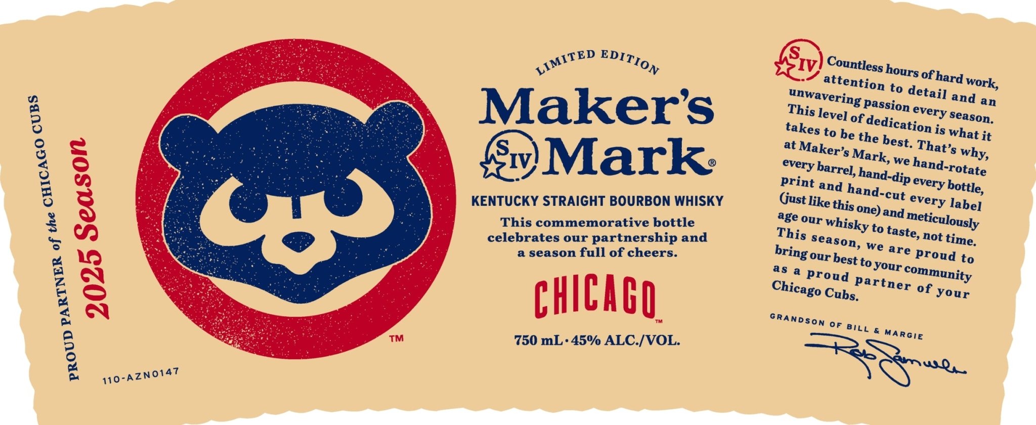 Maker's Mark Chicago Cubs 2025 Limited Edition Kentucky Straight ...