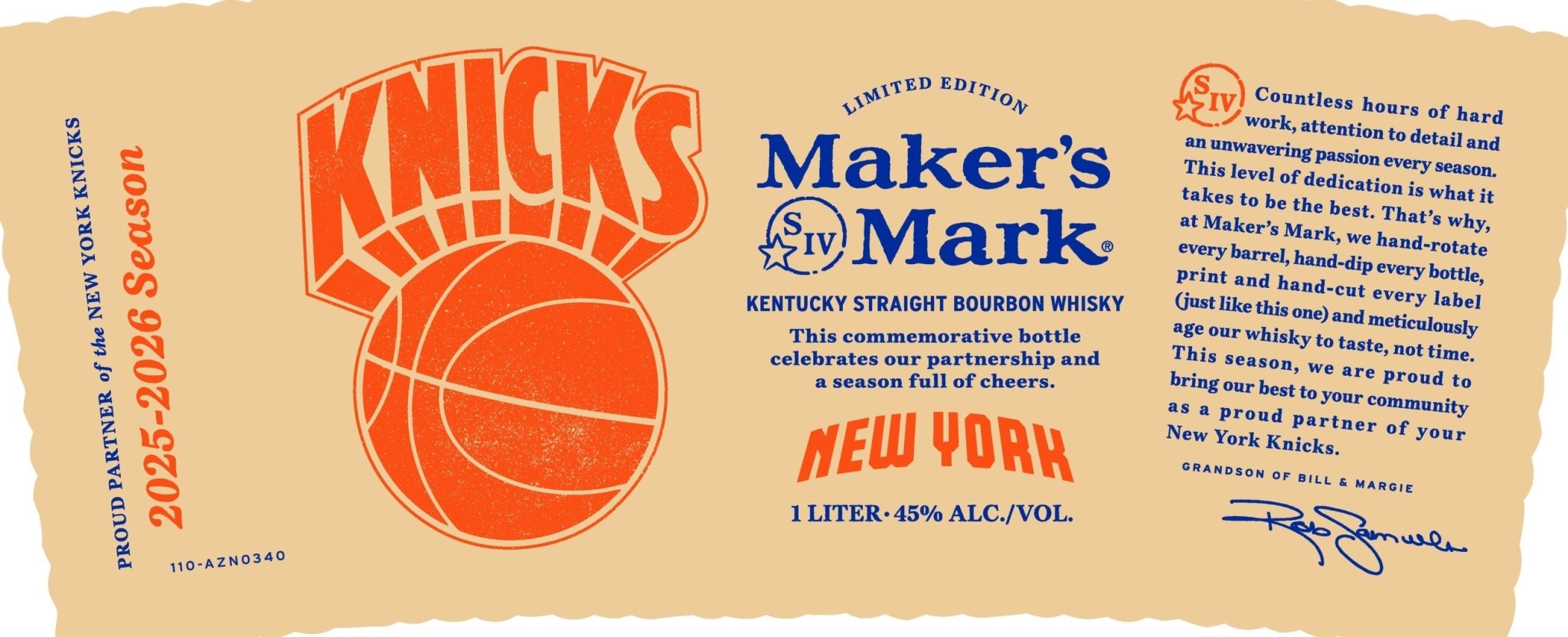 Maker’s Mark New York Knicks 2025-2026 Season Limited Edition Bourbon ...