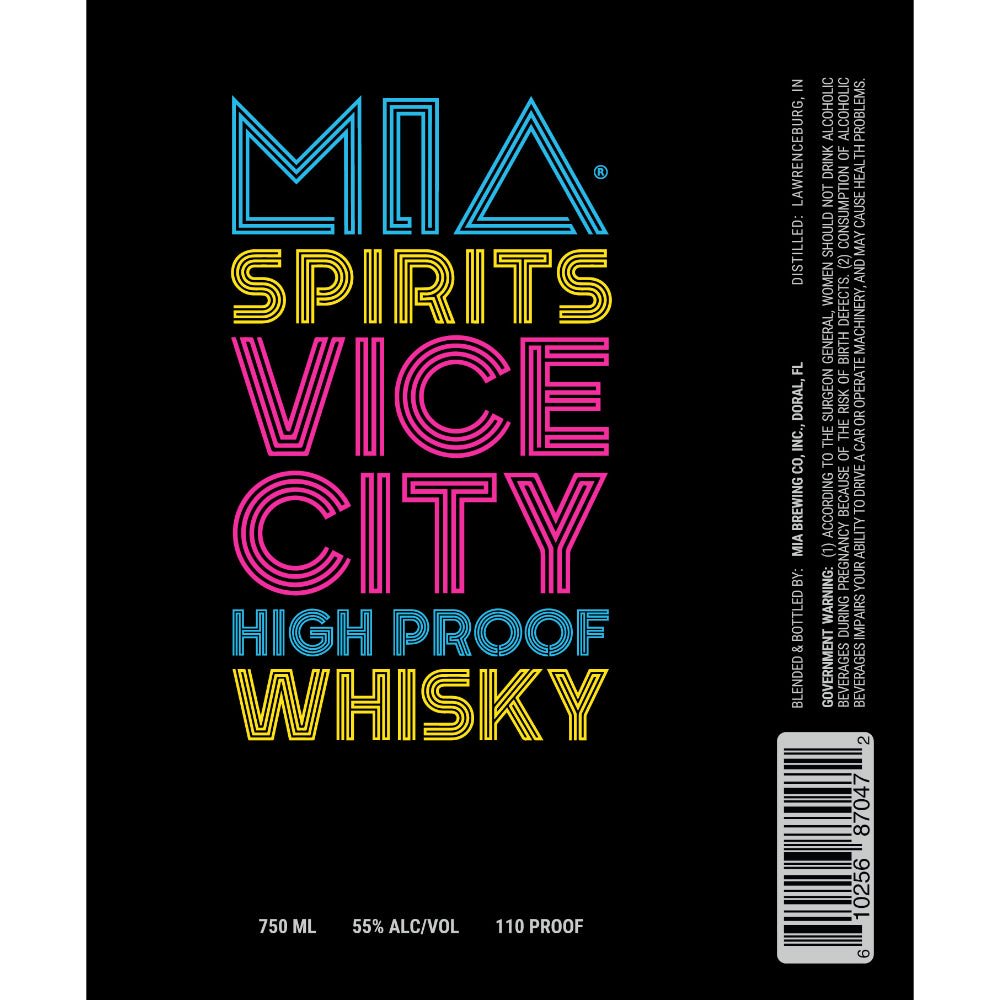 M.I.A. Spirits Vice City High Proof Whisky - BuyMyLiquor