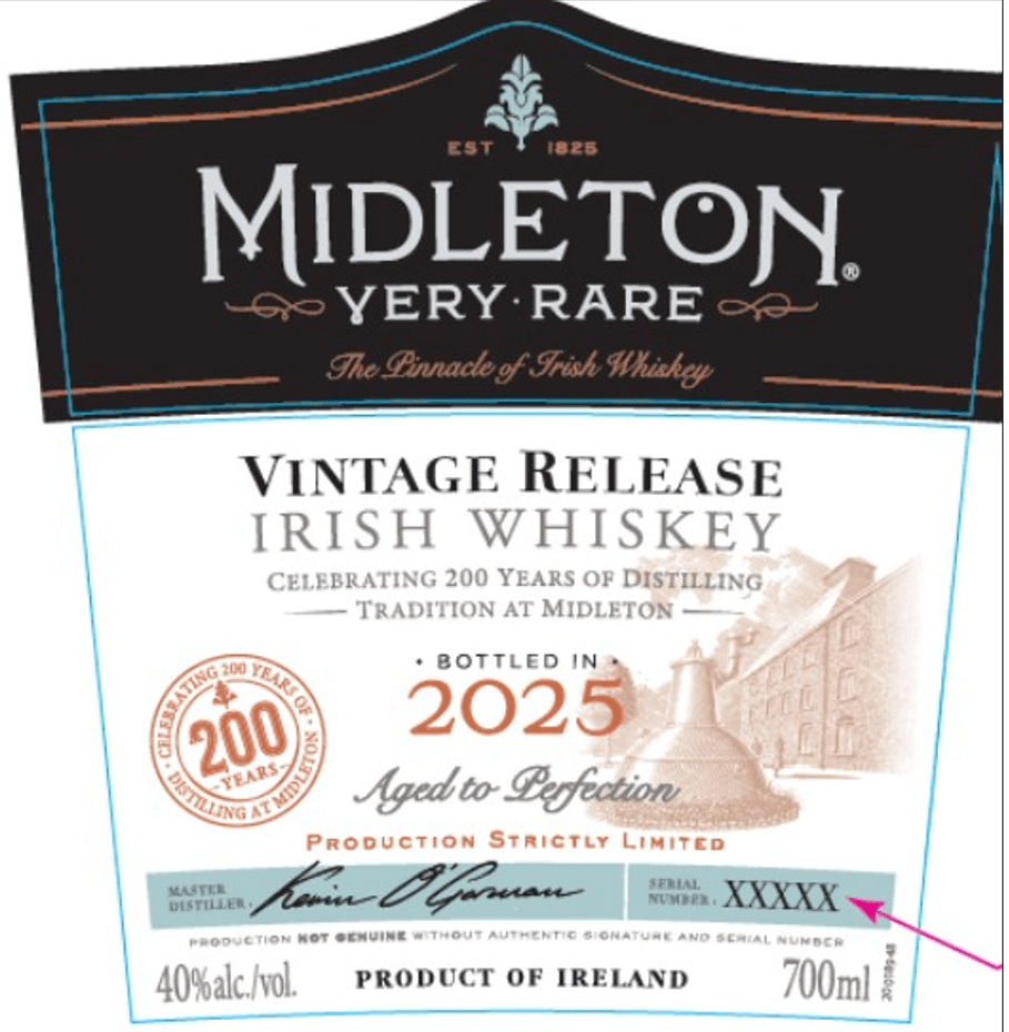 Midleton Very Rare Vintage Release 2025 Irish Whiskey 700ml - BuyMyLiquor