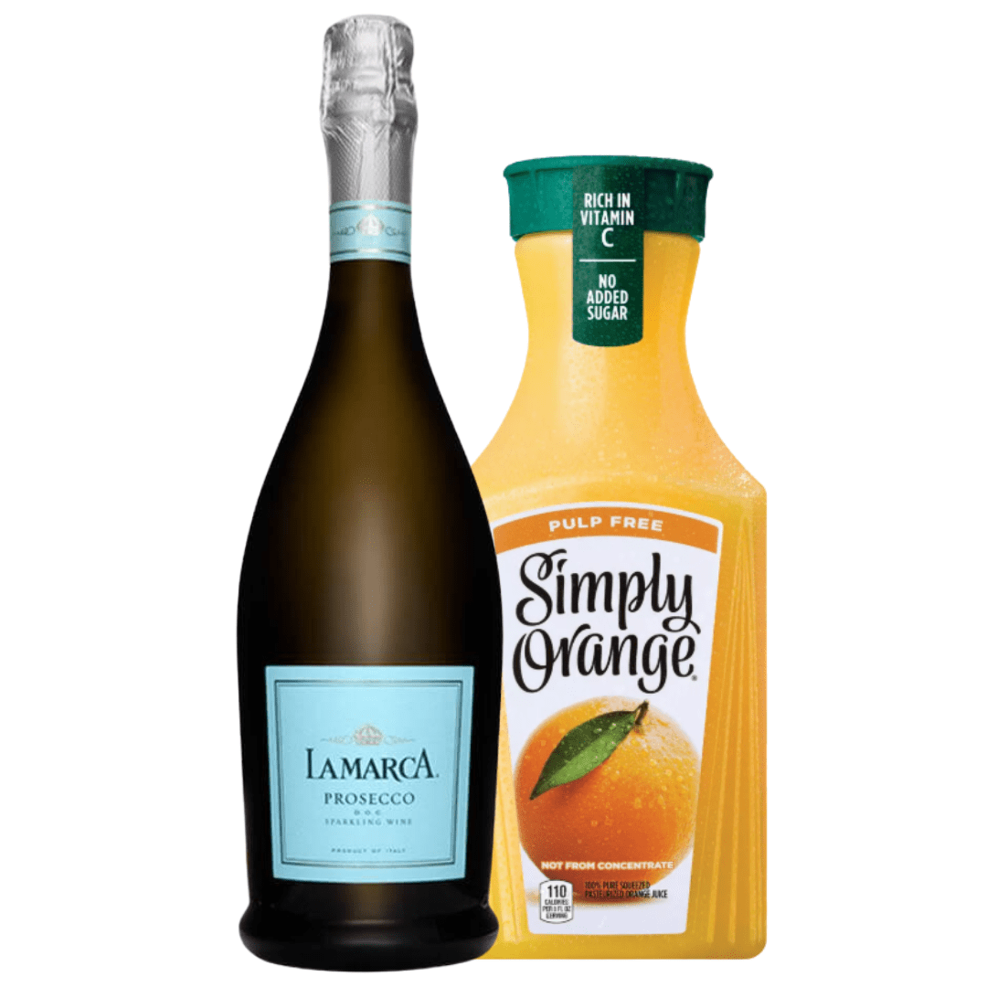 Mimosa Cocktail Kit: La Marca Prosecco & Simply Orange Juice - BuyMyLiquor