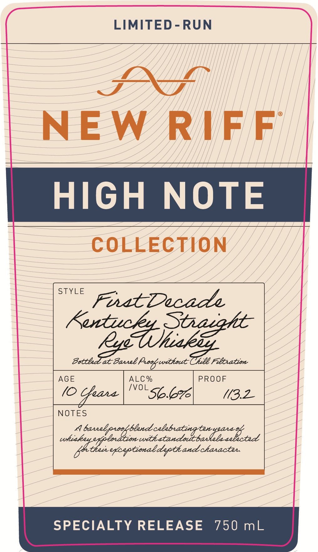 New Riff High Note First Decade Kentucky Straight Rye Whiskey 10 Year ...