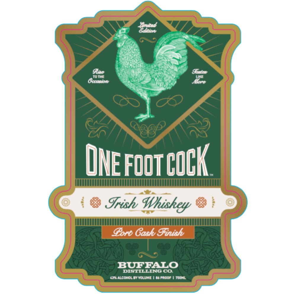 One Foot Cock Port Cask Finish Irish Whiskey - BuyMyLiquor