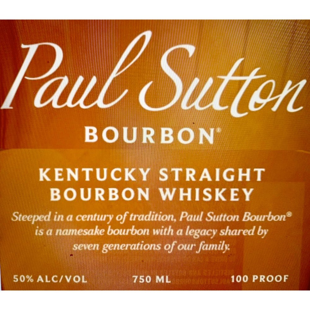 Paul Sutton Bottled in Bond Kentucky Straight Bourbon - BuyMyLiquor