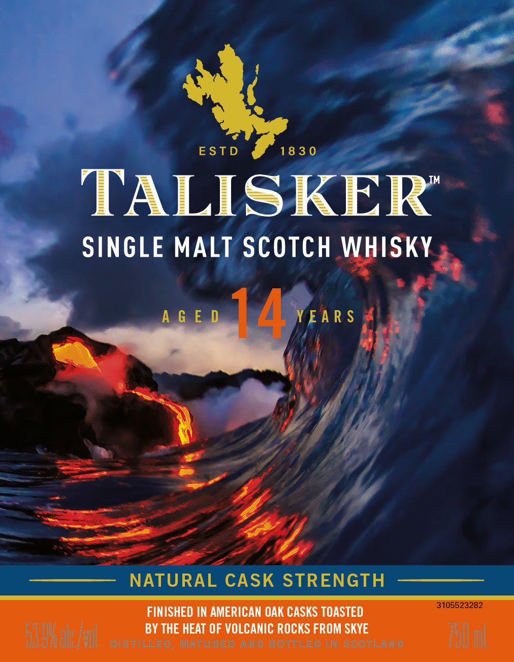 Talisker 14 Year Old Natural Cask Strength Single Malt Scotch Whisky ...
