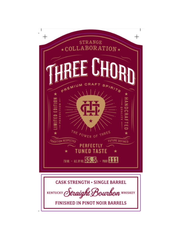 Three Chord Cask Strength Kentucky Straight Bourbon Finished in Pinot ...